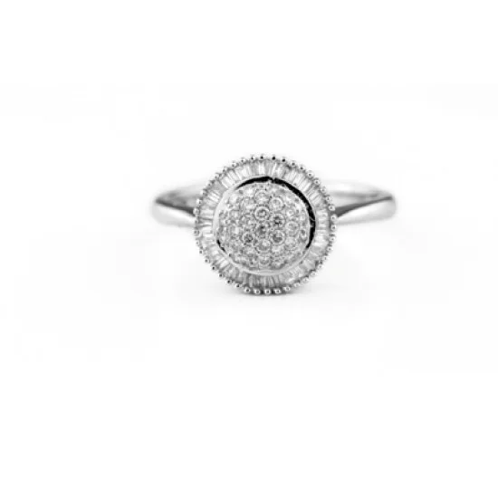Diamond Rings: Flower Micro-Pave Ring