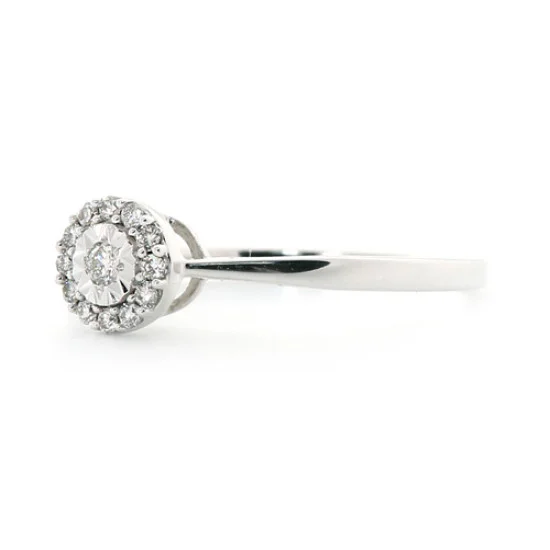 Crown Illusion Setting Diamond Ring |Mamiya diamonds