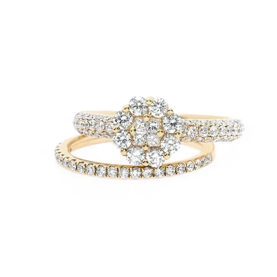 Diamond Rings: Diamond open cluster setting ring